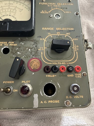 Vintage Military US Navy ME-25A/U Multimeter Untested | eBay