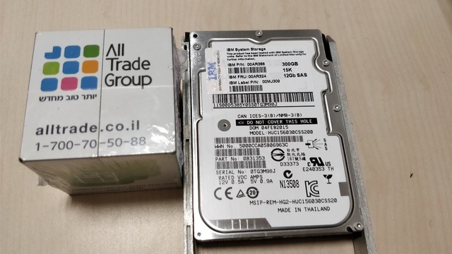 2076-AHE1 / 00AR324 / 00AR388 IBM 300GB 12G 15K SAS SFF HDD V7000 G2 ...