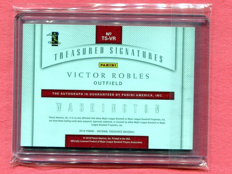VICTOR ROBLES NATIONALS 2018 NATIONAL TREASURES BASEBALL TREASURED ...
