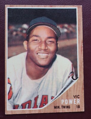 1962 Topps Vic Power (Minnesota Twins) #445 EX/NRMT | eBay