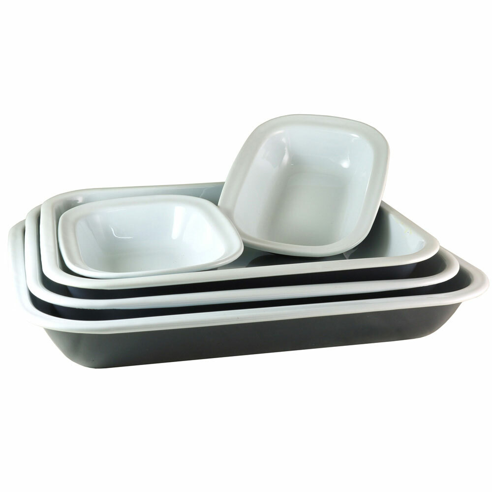 Falcon Enamelware 5 Piece Enamel Bake Set with Pans & Dishes RD3656 ...
