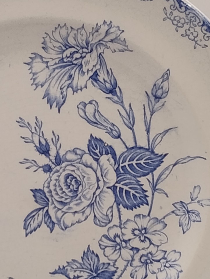 Victorian Antique Llanelly South Wales Pottery plate Persian Rose ...