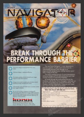 Konix Navigator Video Game 1988 U.K. Exclusive Controller Print ...
