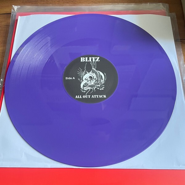 BLITZ - ALL OUT ATTACK LP PURPLE VINYL RECORD + LARGE POSTER oi! punk rock | eBay