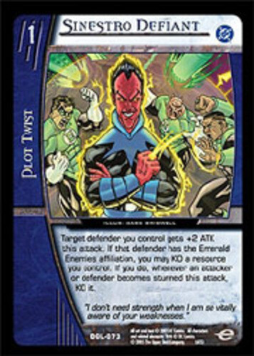 VS System: Sinestro Defiant [Played] DC Green Lantern Corps TCG CCG ...