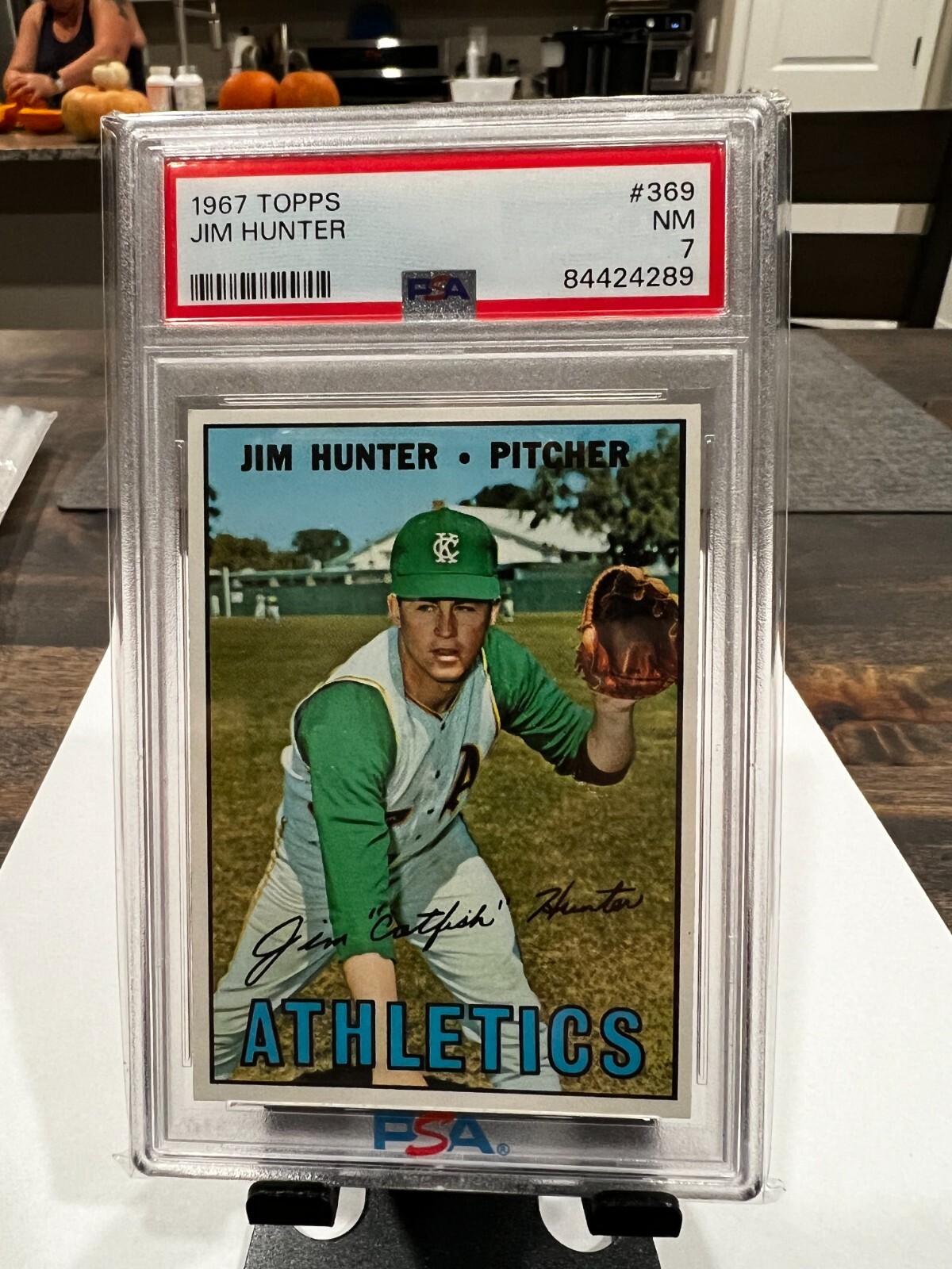 1967 Topps Jim Catfish Hunter #369 PSA NM 7 HOF Nice Centering | eBay