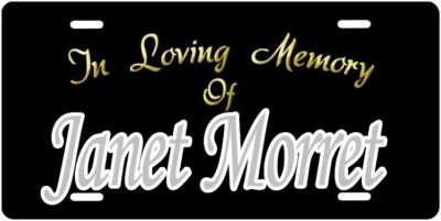 Engraved - Personalized In Loving Memory License Plate - Auto Tag | eBay