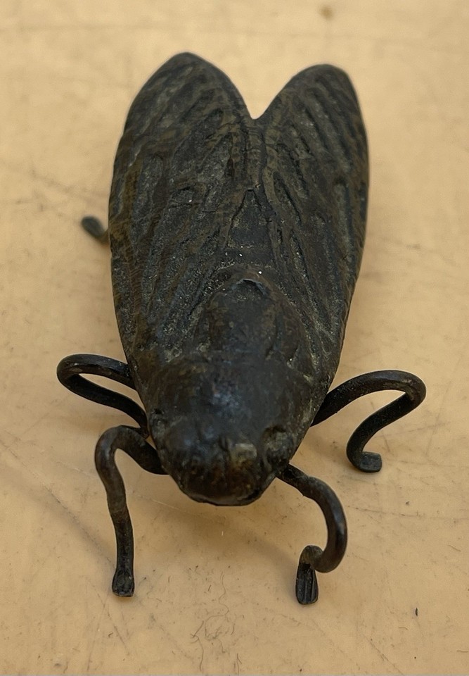 Japanese Meiji Period Bronze Insect Okimono- Cicada | eBay