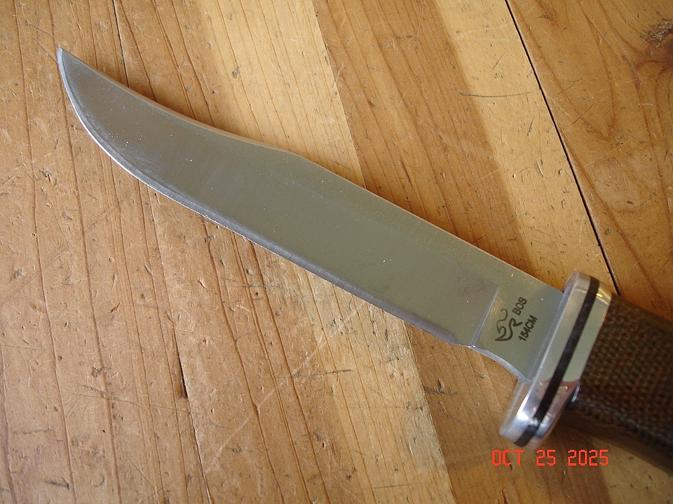 NIB FB BUCK KNIFE 102 WOODSMAN GRN MICARTA HANDLE BOS 154CM BLADE ...