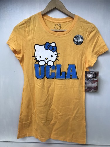 Hello Kitty Shirt UCLA Yellow Gold Blue My U Crazy Soft Shirts Size ...