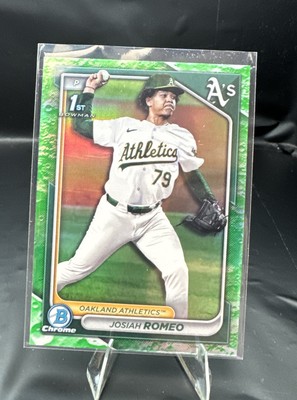 Josiah Romeo 2024 Bowman Draft BDC-184 1st Bowman Lunar Glow Refractor ...