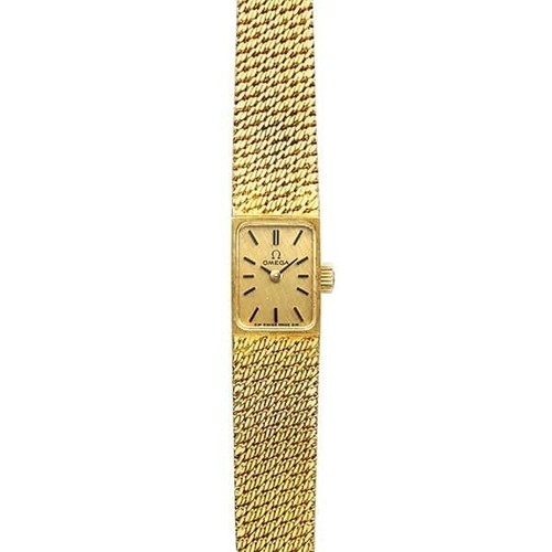 OMEGA rectangle manual winding 18K yellow gold 1960s ladies watch | eBay