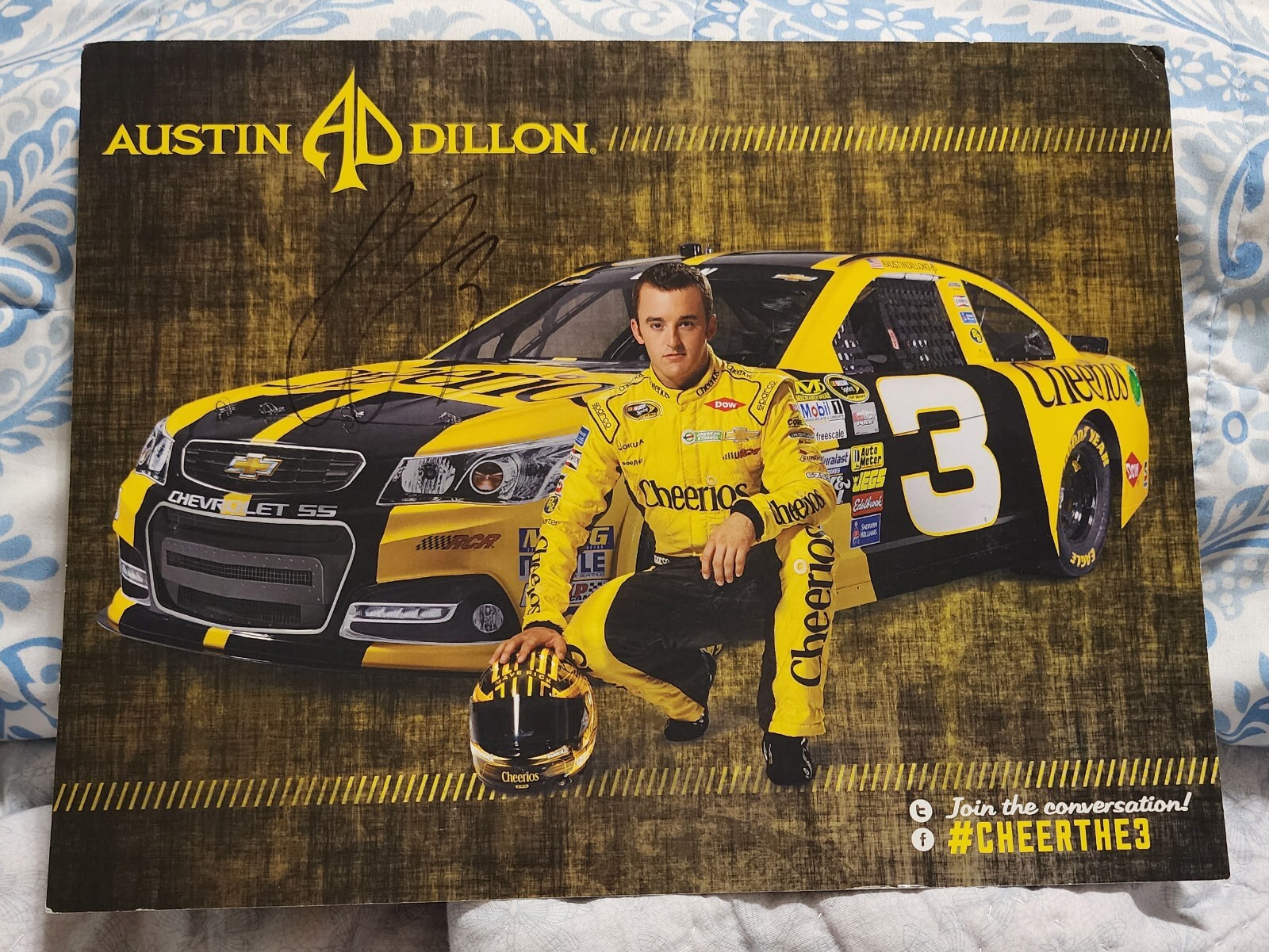 AUSTIN DILLON ***AUTOGRAPHED*** #3 CHEERIOS CHEVY CUP SERIES HERO CARD ...