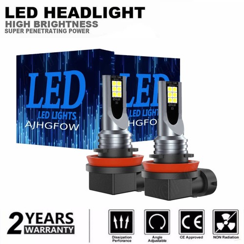 2pcs LED Fog Lights Bulbs H8 H11 Kit Super White High Power Combo Lamps ...