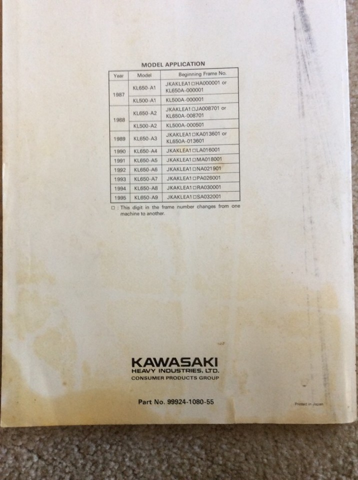 Kawasaki KLR650 KLR500 | eBay