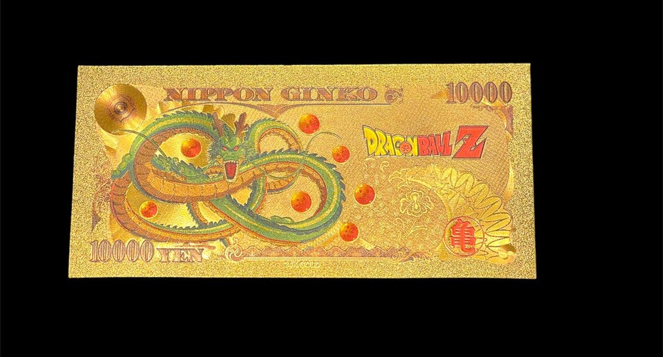 (1) GOLD Banknote Anime Dragon Ball Z - Goku On Nimbus Collectible ...