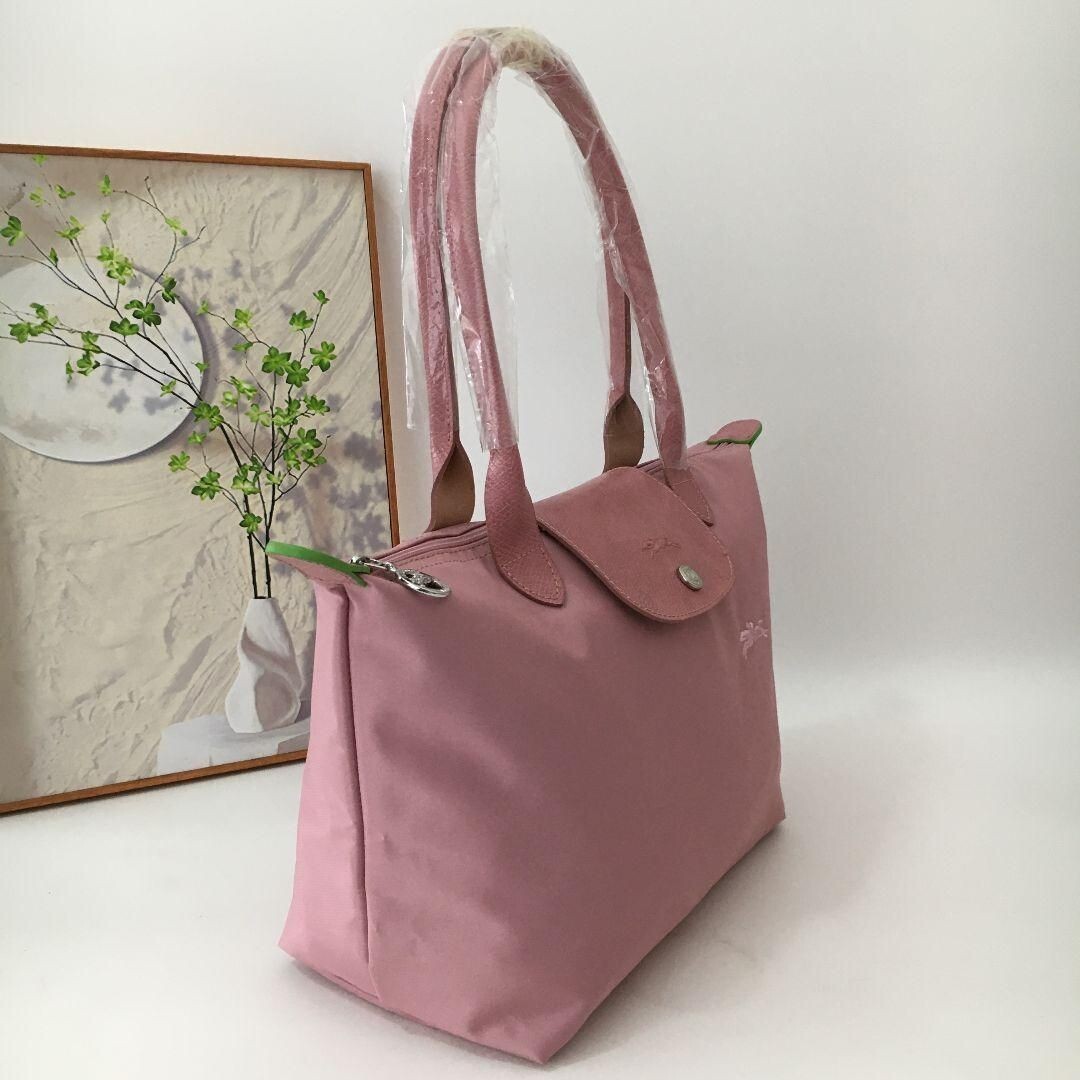 Longchamp Le Pliage Horse Tote Shoulder Bag M Size Pink Outlet New ...