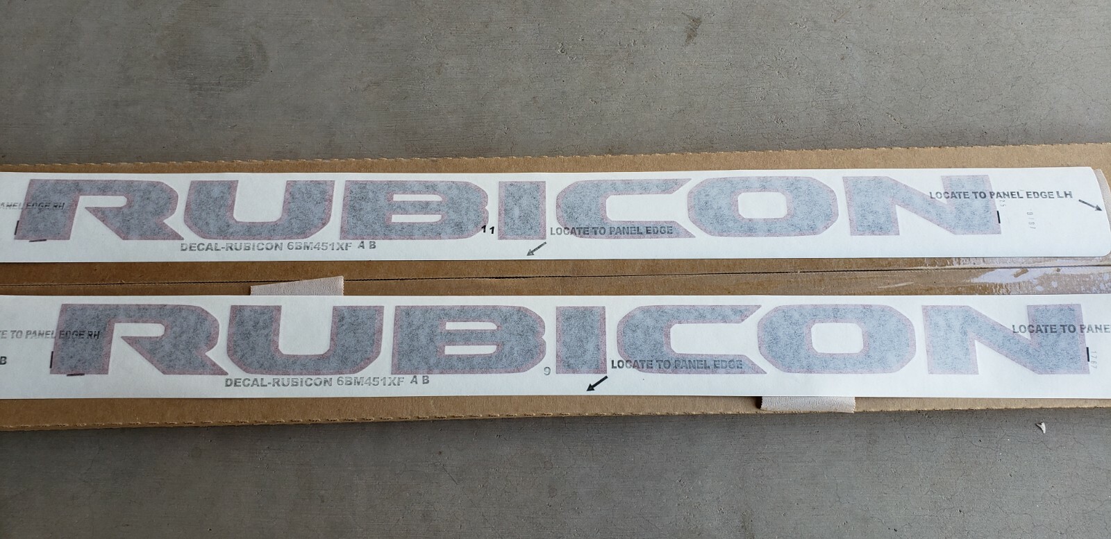 New 2018-2025 Jeep Wrangler, Gladiator RUBICON Hood Decals (2), OEM ...