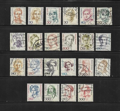 Germany Stamps: 1986-91 Famous Women Issues #1475-1494A; Complete Set ...