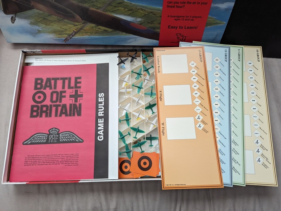 Vintage TSR Battle of Britain Board Game (1990) - Complete | eBay