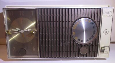 Zenith Long Distance Clock Radio Vintage AM/FM Tube Model X375 | eBay