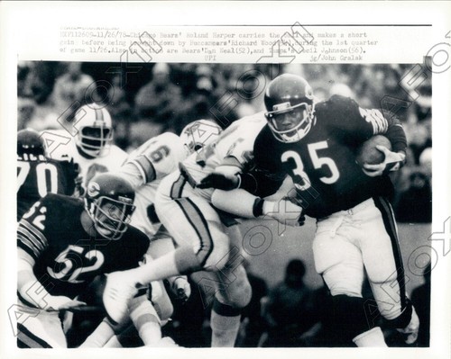 1978 Chicago Bears Roland Harper Runs Ball VS Tampa Bay Bucs Press ...