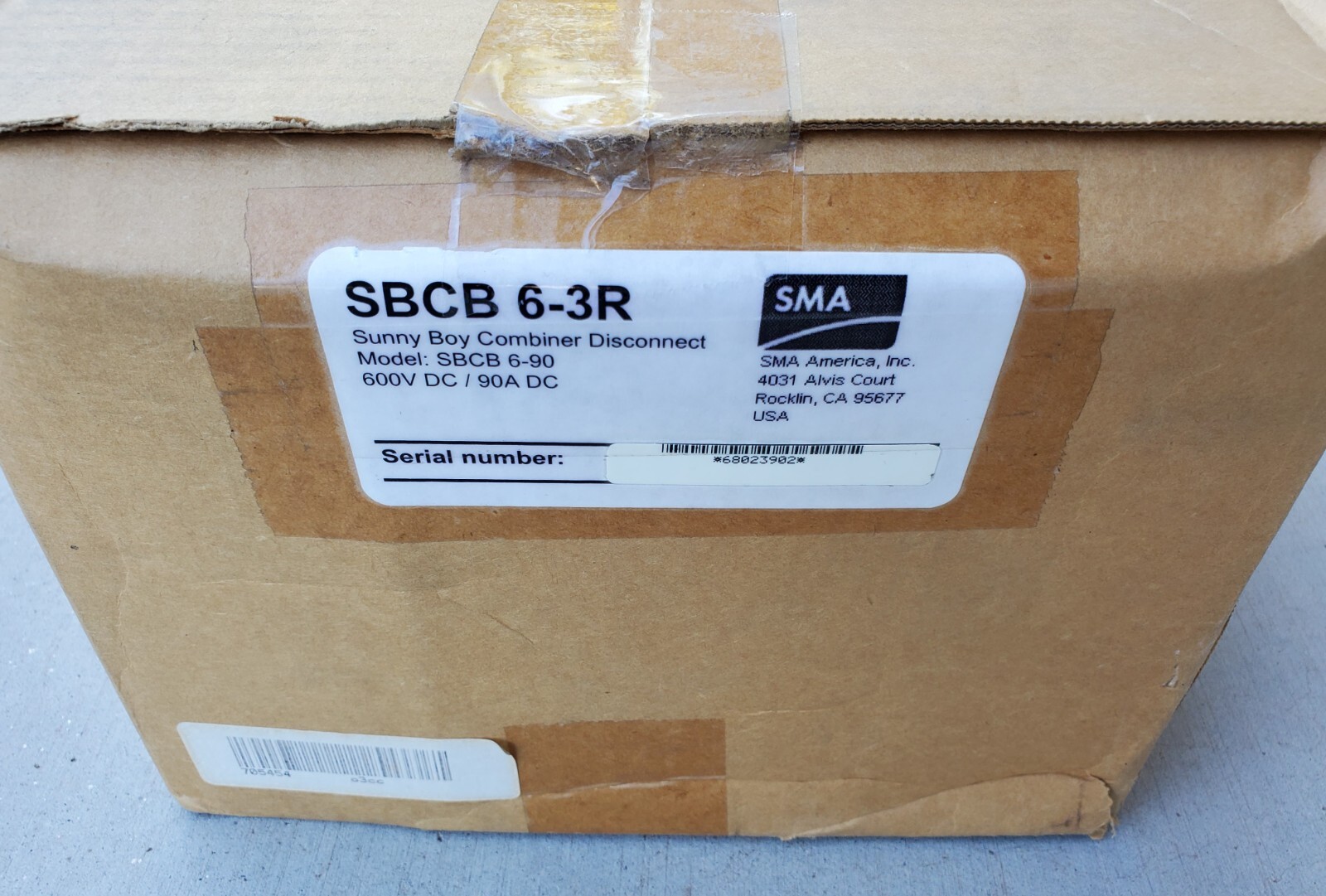 SMA Solar SMA, Combiner Box, 6 Circuits, 90A, 600VDC, 6-3R, SBCB 6-90 ...