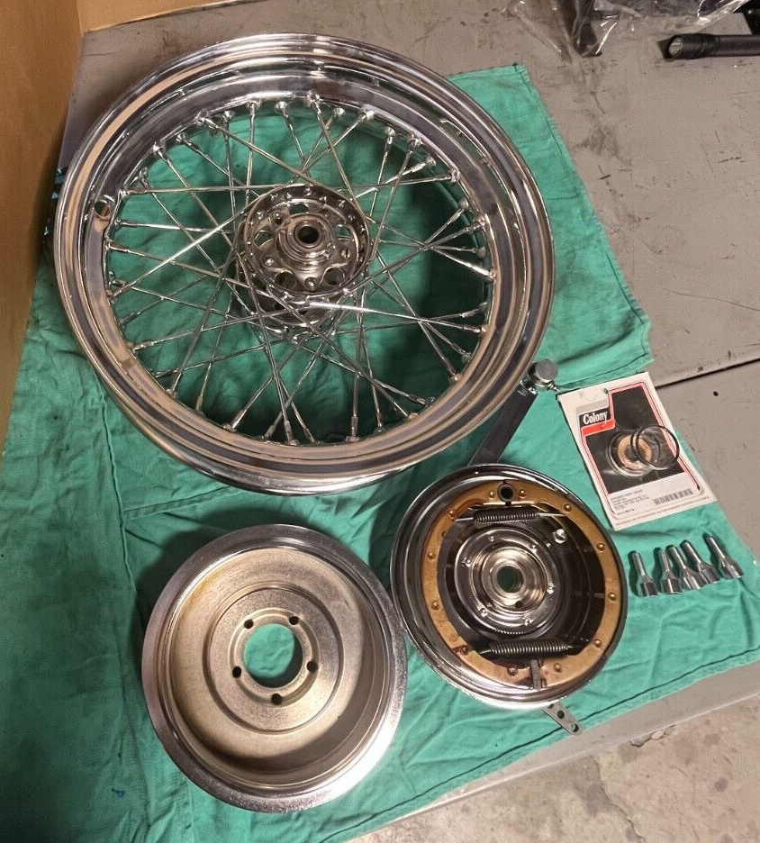 Knucklehead Panhead (G) Big Twin Flahead Springer Front Star Hub Wheel ...