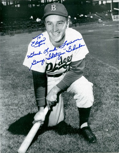 GEORGE SHUBA BROOKLYN DODGERS AUTOGRAPHED PHOTO | eBay