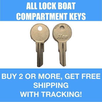 2 All Lock Boat Storage Compartment keys cut to code key codes PK750A ...