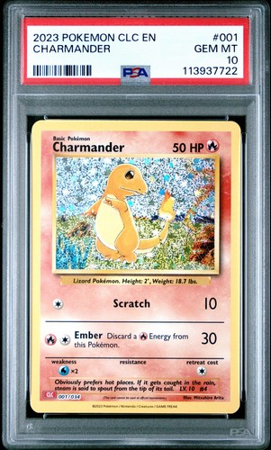 PSA 10 Charmander CLC 001 TCG Classic Collection Holo Pokemon Card 2023 ...