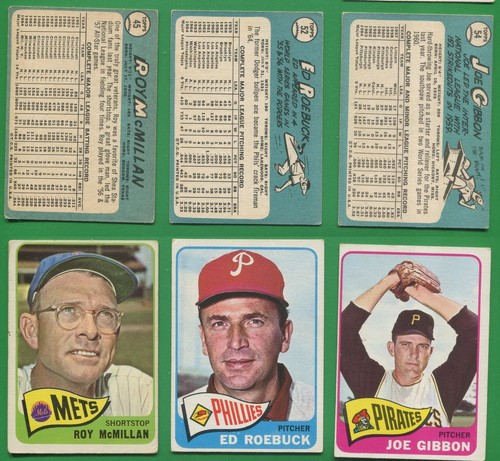 1965 Topps Baseball ~~~ { 3 } ~~~ Nos. 45, 52, 54 ~~~ Free S/H | eBay