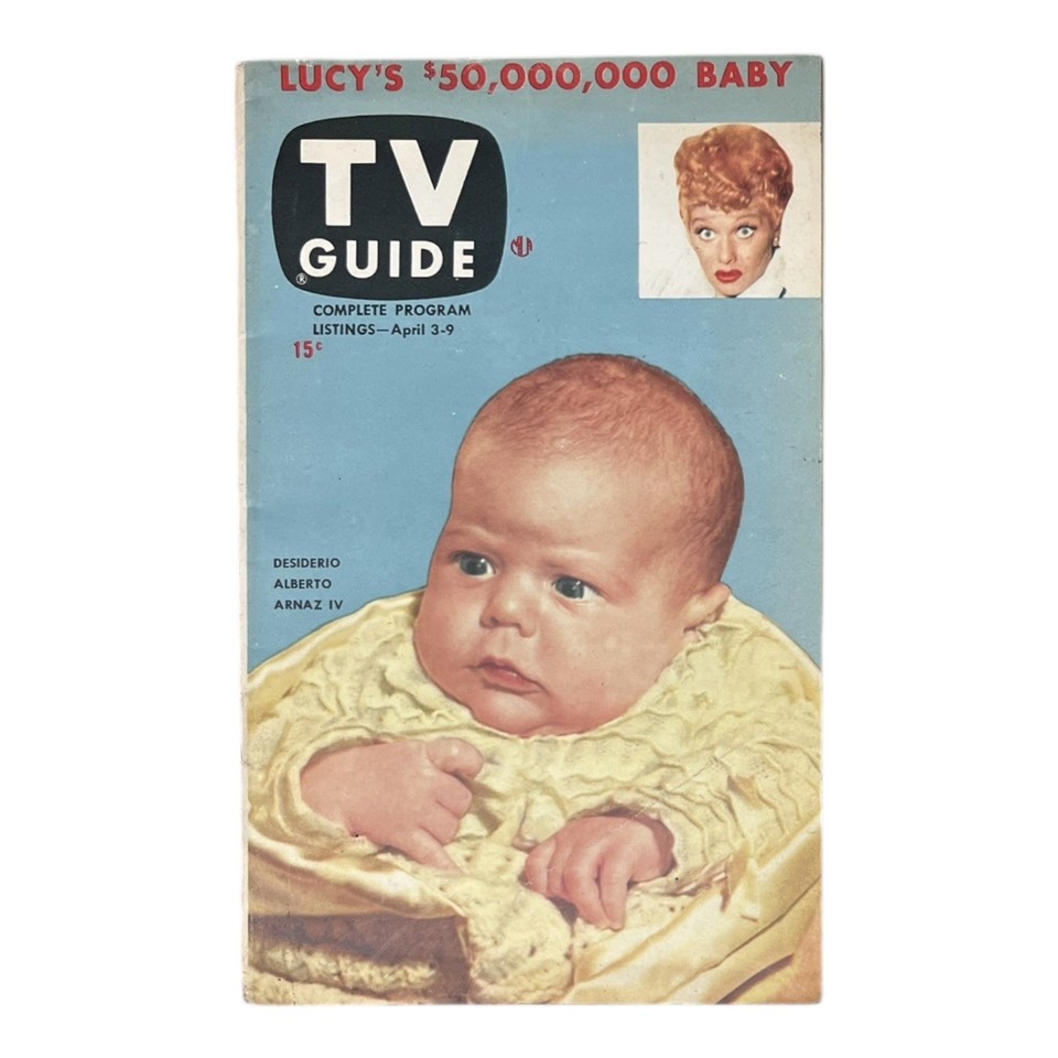 Vintage 1953 1st Ever TV Guide April 3-9 Magazine Lucy I Love Lucy No ...