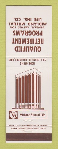 Matchbook Cover - Midland Mutual Life Insurance Columbus OH | eBay