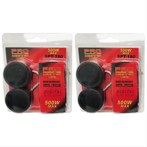 2 Pair 1 inch Car Tweeters 1000W Black Super High Frequency Micro Dome ...