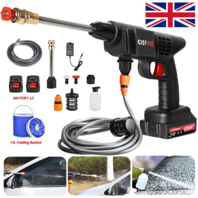 Portable Cordless Car High Pressure Washer Jet Water Wash Cleaner Gun ...
