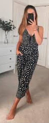 FAT FACE Tabitha Jumpsuit, Black Spot . Size UK 12. *VGC* | eBay UK