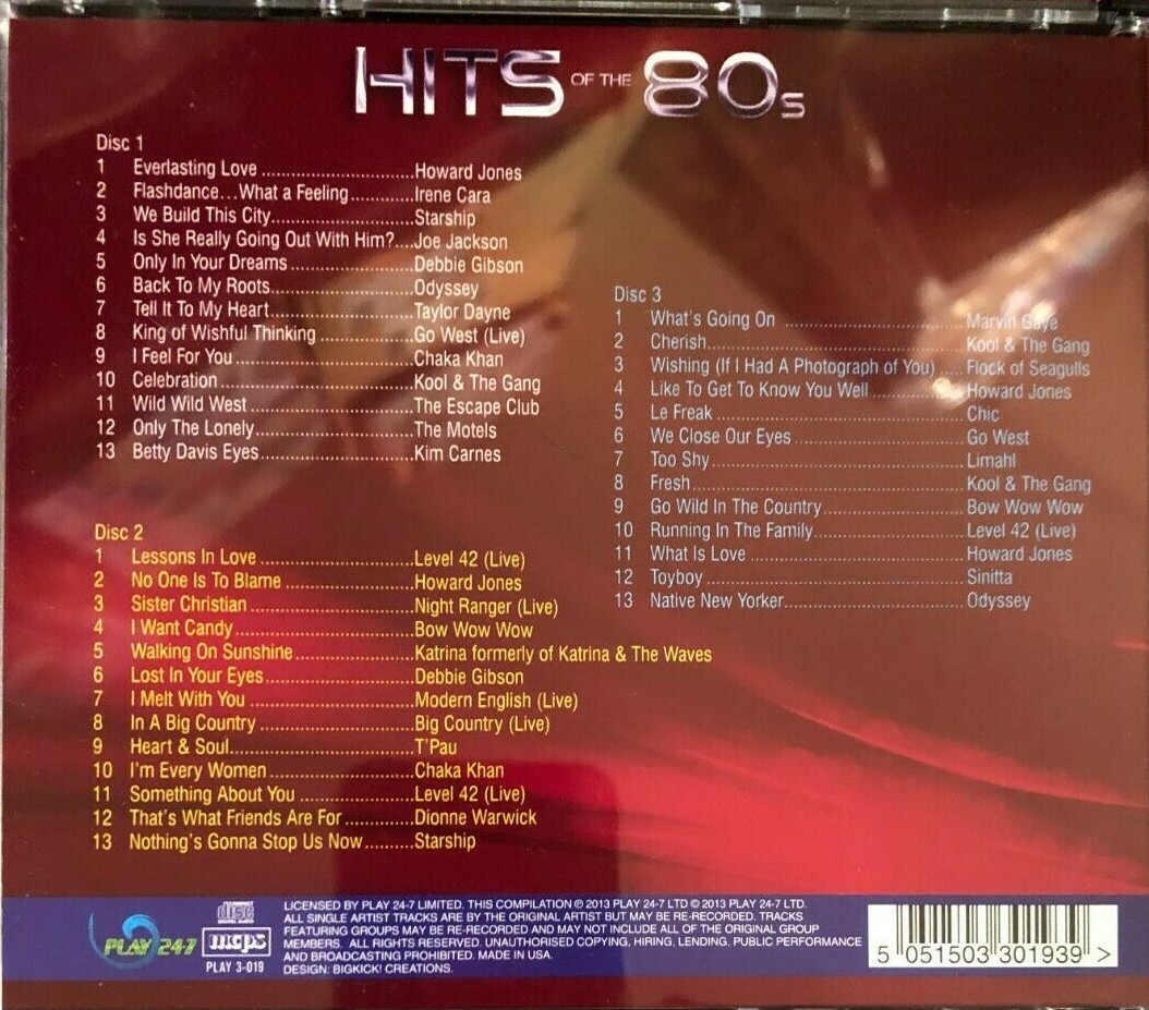 Hits of the 80s (3CD Set) New, Many Are Live Recordings | eBay