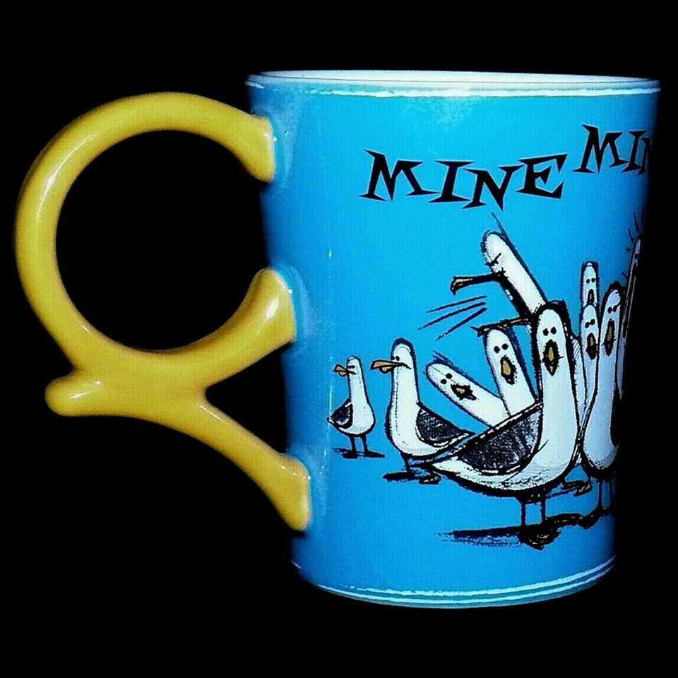 Disney Parks Pixar Finding Nemo Mine Seagulls Blue Coffee Cup Mug Beak ...