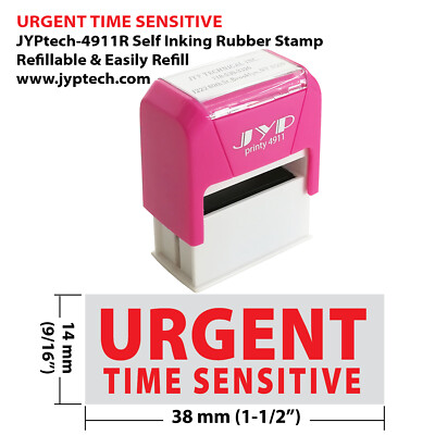 Urgent Time Sensitive JYP 4911R Self Inking Rubber Stamp (Red Ink) | eBay