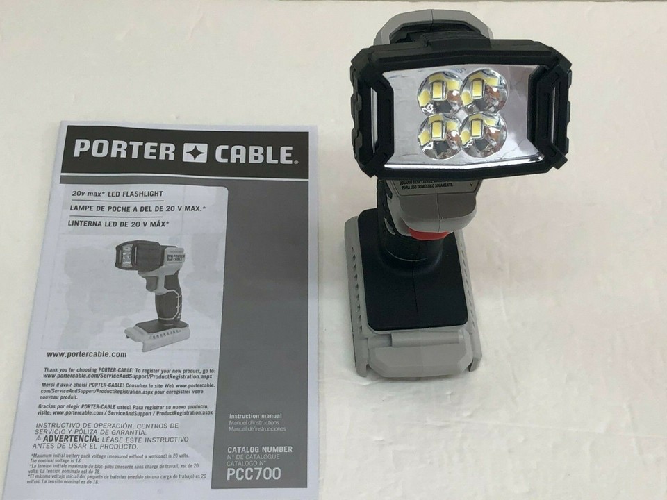 PORTER CABLE PCC700B 20v 20 Volt Lithium LED Flashlight Work light NEW ...