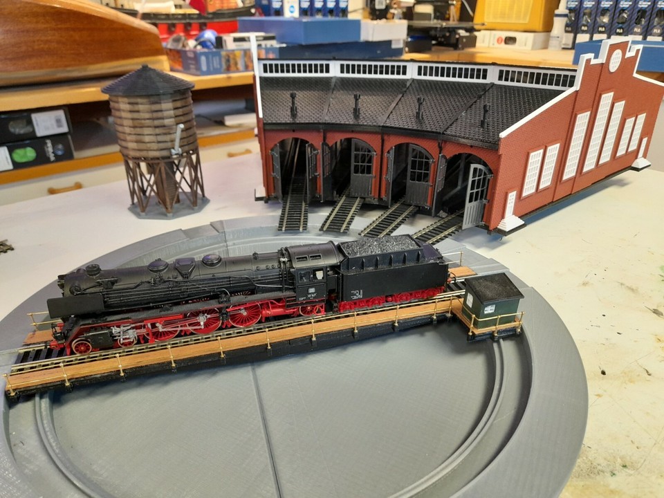 3d printed Train, railway depot, Roundhouse with 10 stalls, HO SCALE | eBay