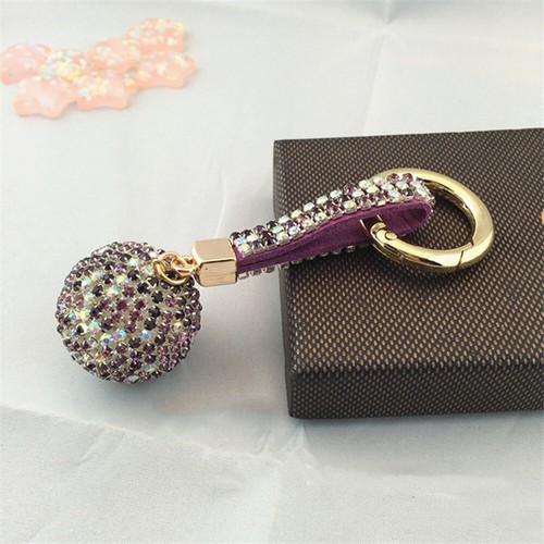 Personalized Keychain Crystal Ball Key Ring Glitter Jewelry Pendant ...
