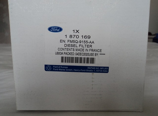 Genuine Ford Ecosport Fiesta Kuga 1.5 Duratorq Diesel Fuel Filter ...