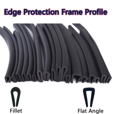 U-Profile Edge Protection Frame Profile Rubber Edging Trim Seal Black ...