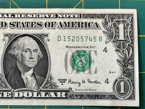 Set of 3, Series 1963 A $1 One Dollar Bill Note Low Serial Numbers ...