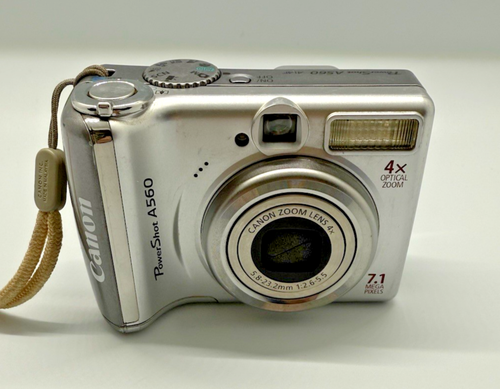 Canon PowerShot A560 7.1MP Digital Camera Silver - Tested | eBay