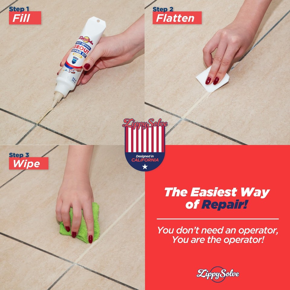 Tile Grout, Repair Kit, Restore & Renew Tile Joints Line, Fast Drying ...