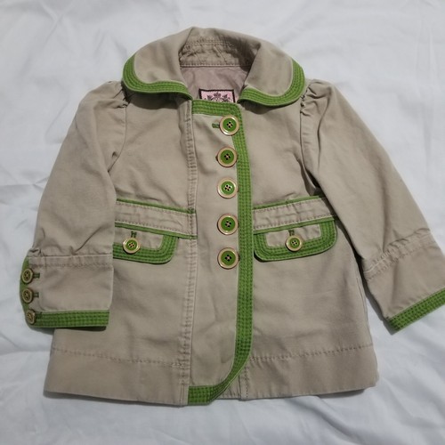Juicy Couture Military Jacket Green Khaki Girls Toddler Sz 2T | eBay