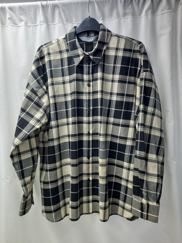 ️ Primark Black And Cream Checked Shirt Size 10-12 Bnwot | eBay